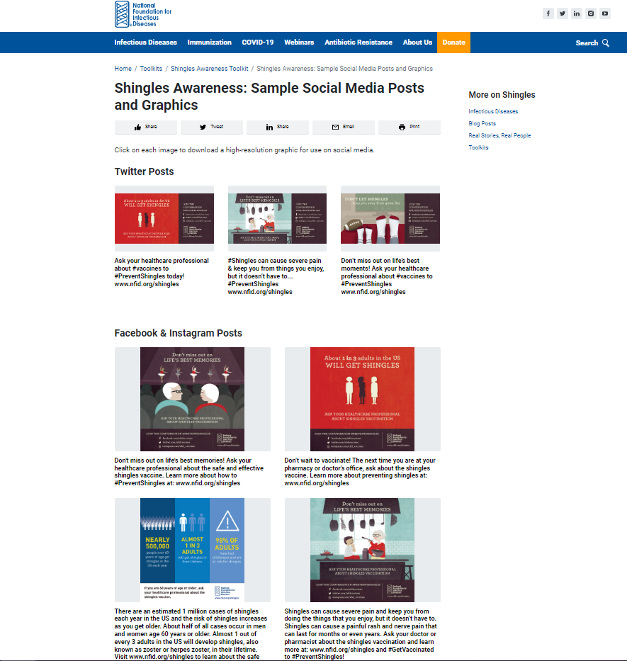Toolkit: Social Media Resources Promoting Shingles Awareness | Vaccine ...
